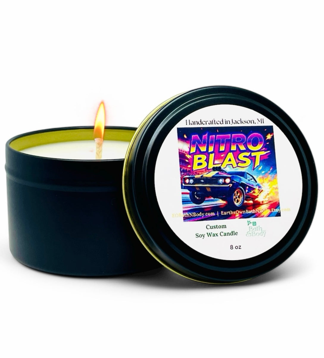 NITRO Blast - Race Fuel Scented Candle - POTENT & INTENSE – Earth's Own ...